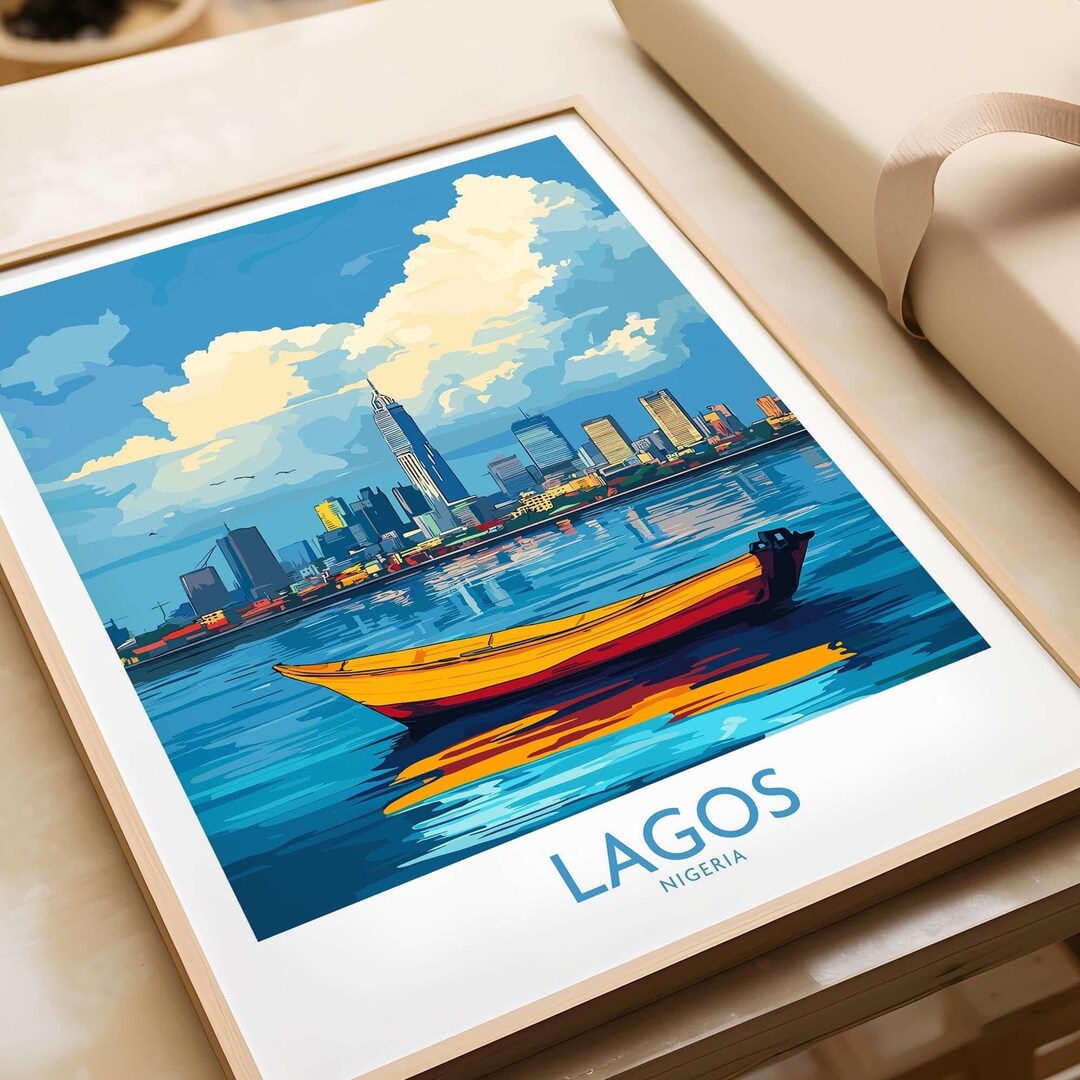 Lagos Travel Poster Nigeria Lagos Art Print Travel Print | Home Décor ...