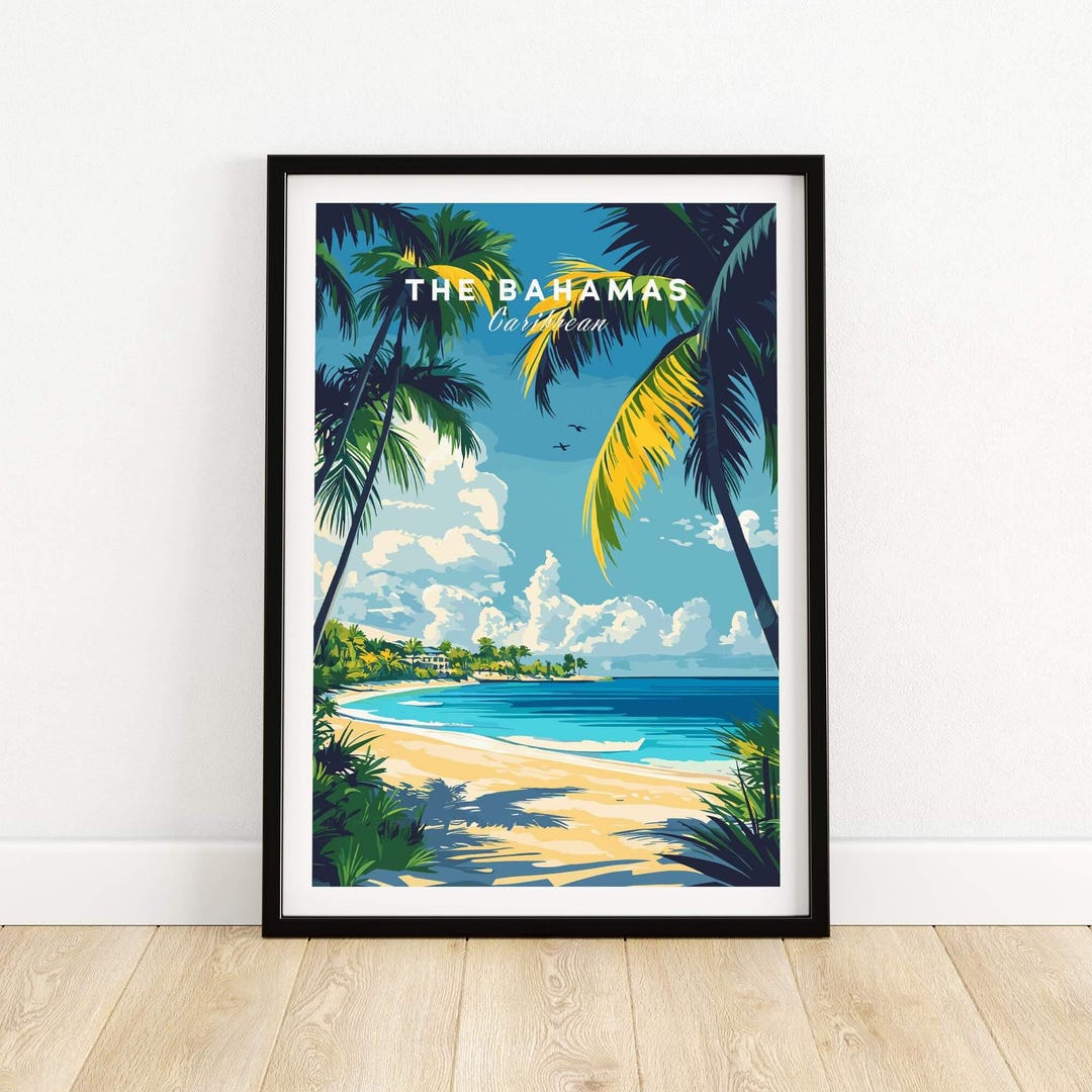 The Bahamas Wall Art the Bahamas Art Print Travel Print | Home Décor ...