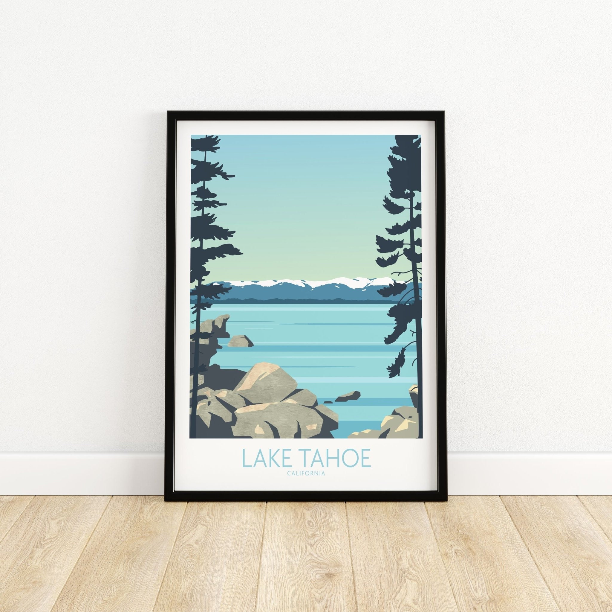 Lake Tahoe Print Lake Tahoe Poster Tahoe Wall Art - Etsy UK