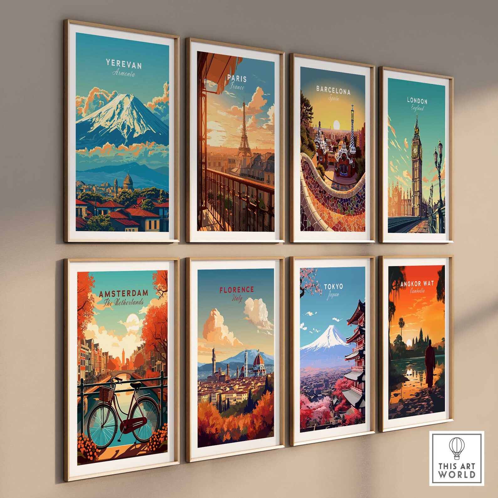Yerevan Travel Poster Armenia Wall Art Print Travel Poster Home Decor ...