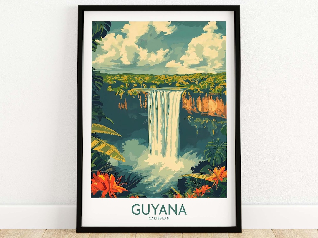 Guyana Wall Art - Vibrant Caribbean Travel Print to Bring Home Memories ...