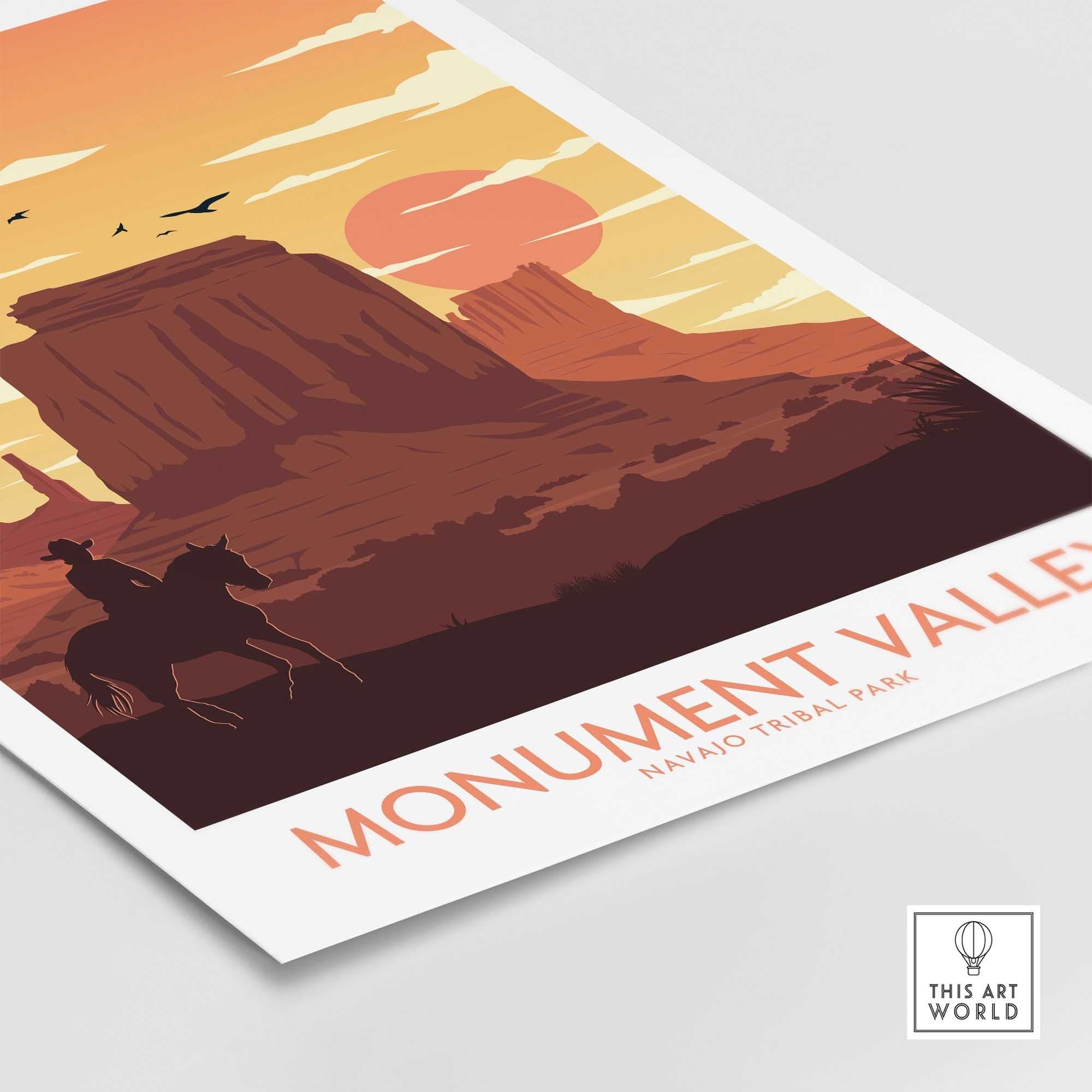 Monument Valley Navajo Tribal Park Poster Travel Poster Home Decor Gift ...