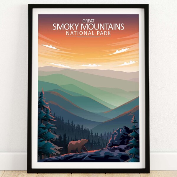 Smoky Mountains Poster - Etsy