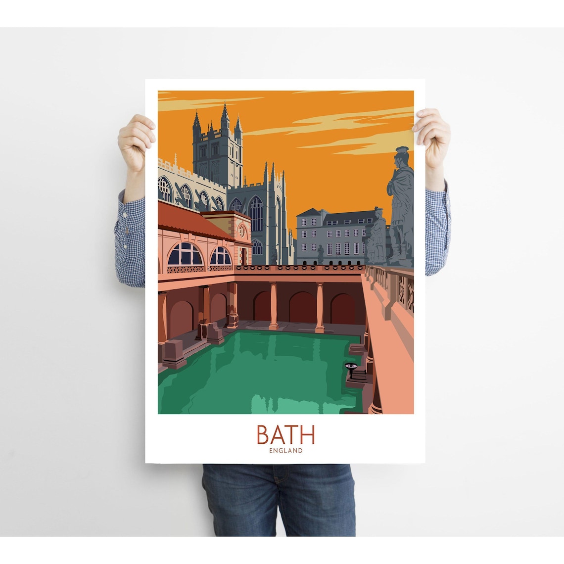 Bath Poster England Travel Print Wall Art Travel Poster | Etsy