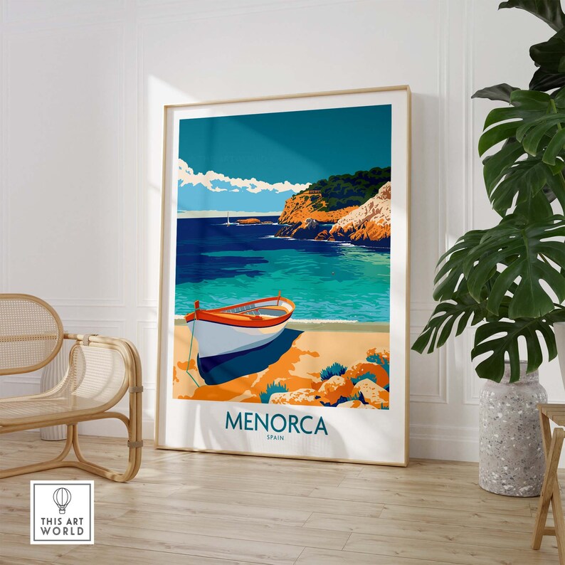 Menorca Wall Art Print Travel Poster Home Decor Artwork Poster Gift ...