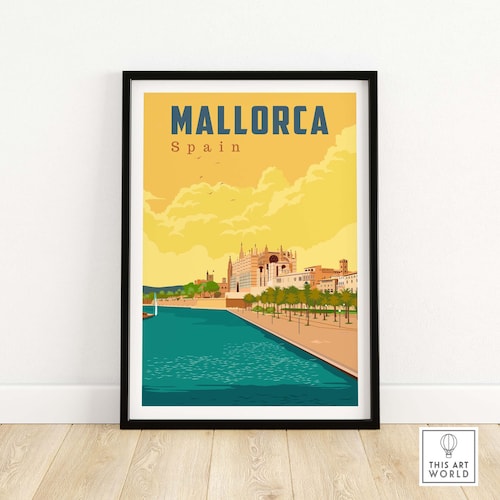 Mallorca Poster Majorca Print Spain Art Print - Etsy