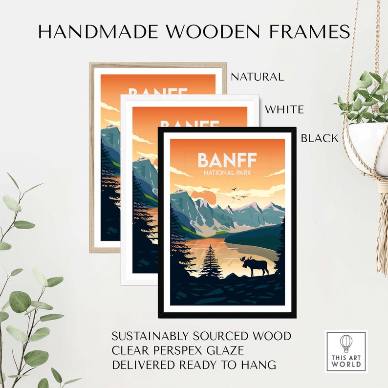 Banff Print | National Park Poster | Canadian Travel Print | Banff ...