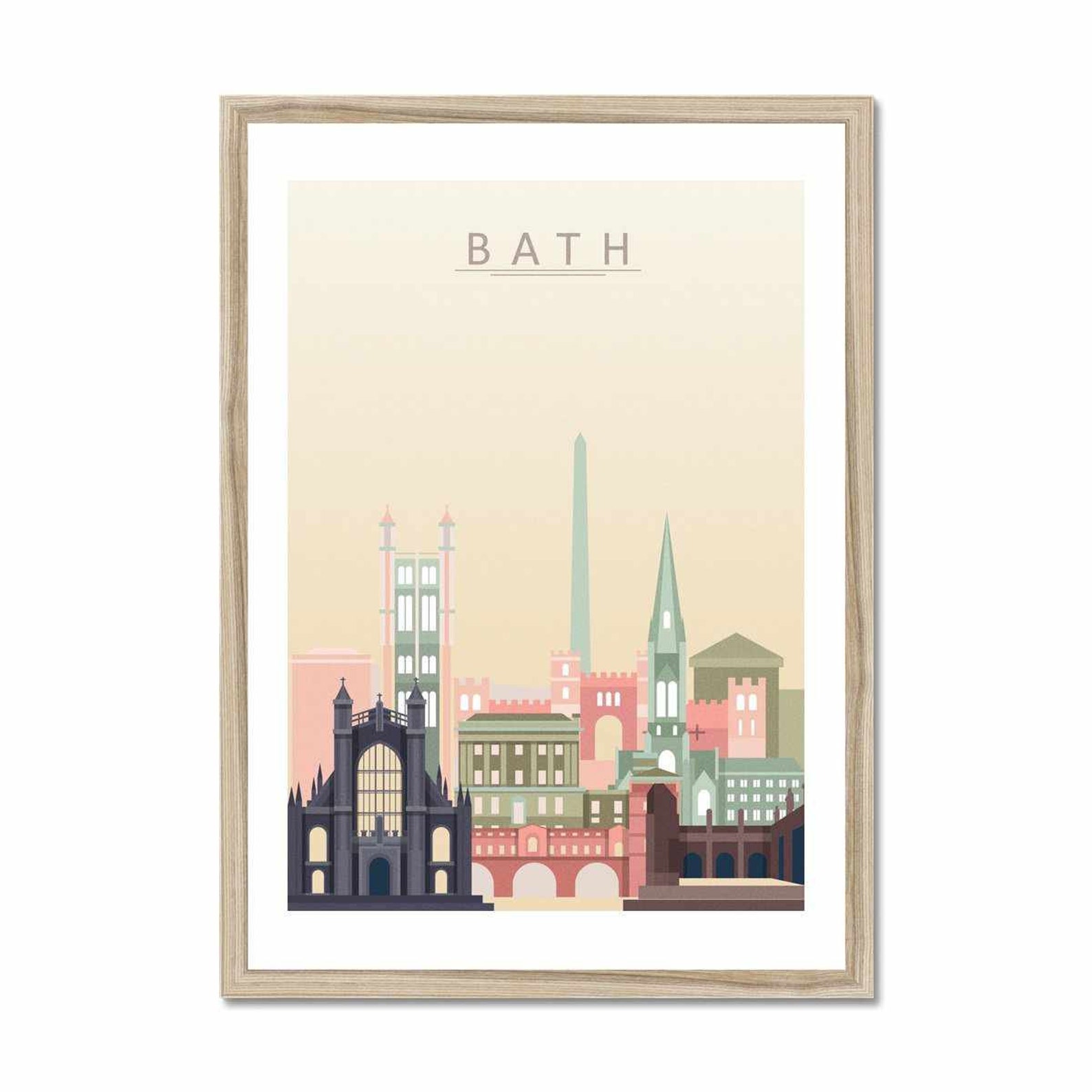 Bath England Skyline Poster Bath Skyline Print Bath | Etsy