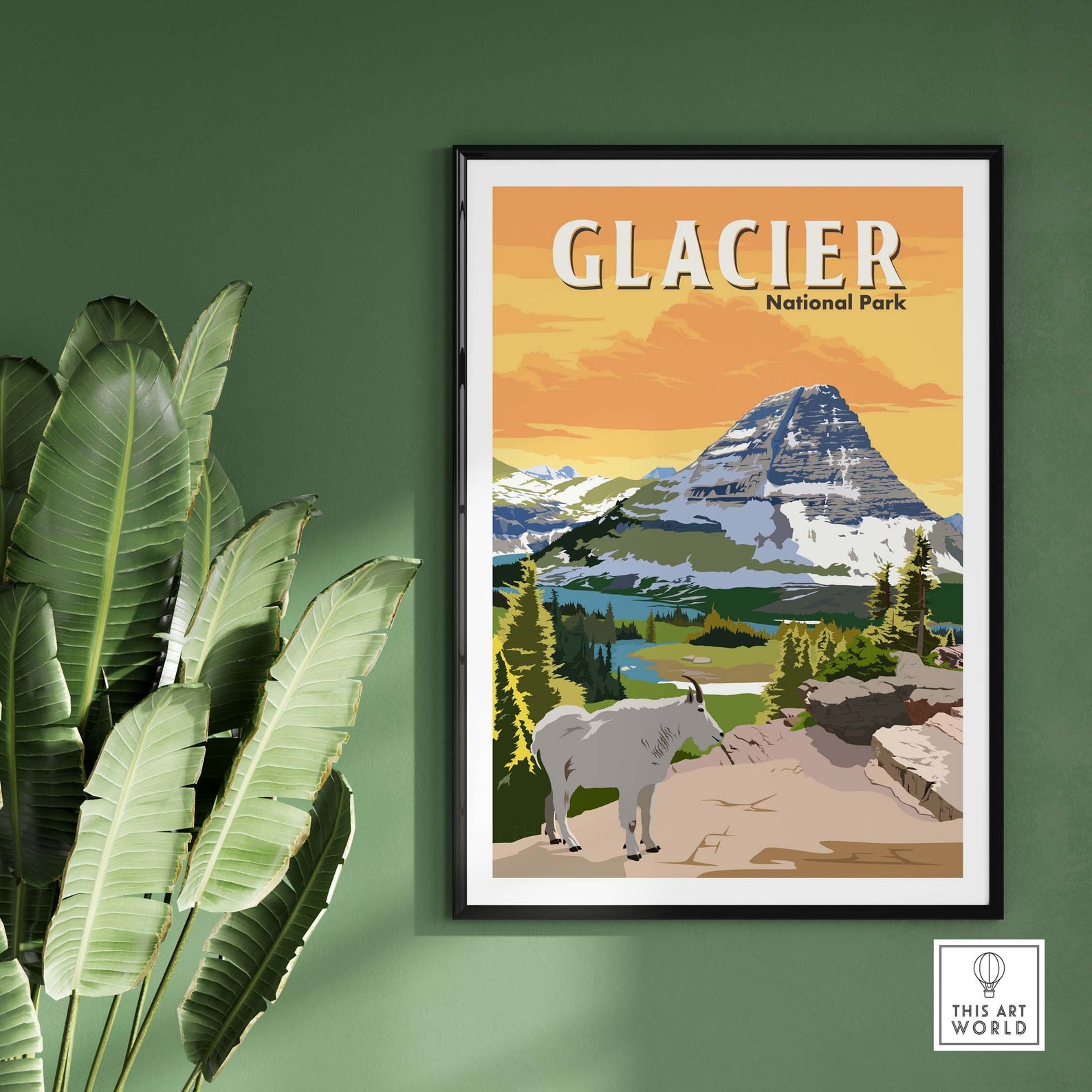 Glacier National Park Poster Print Art Glacier National Park - Etsy