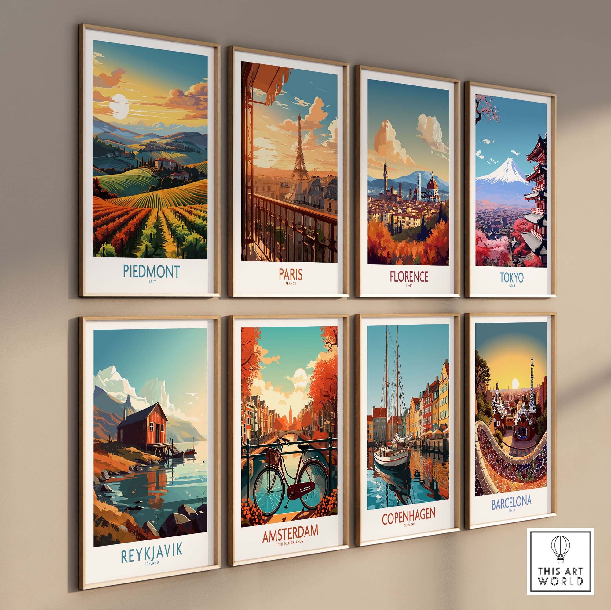 Piedmont Poster Italy Wall Art Print Travel Print | Home Décor Poster ...