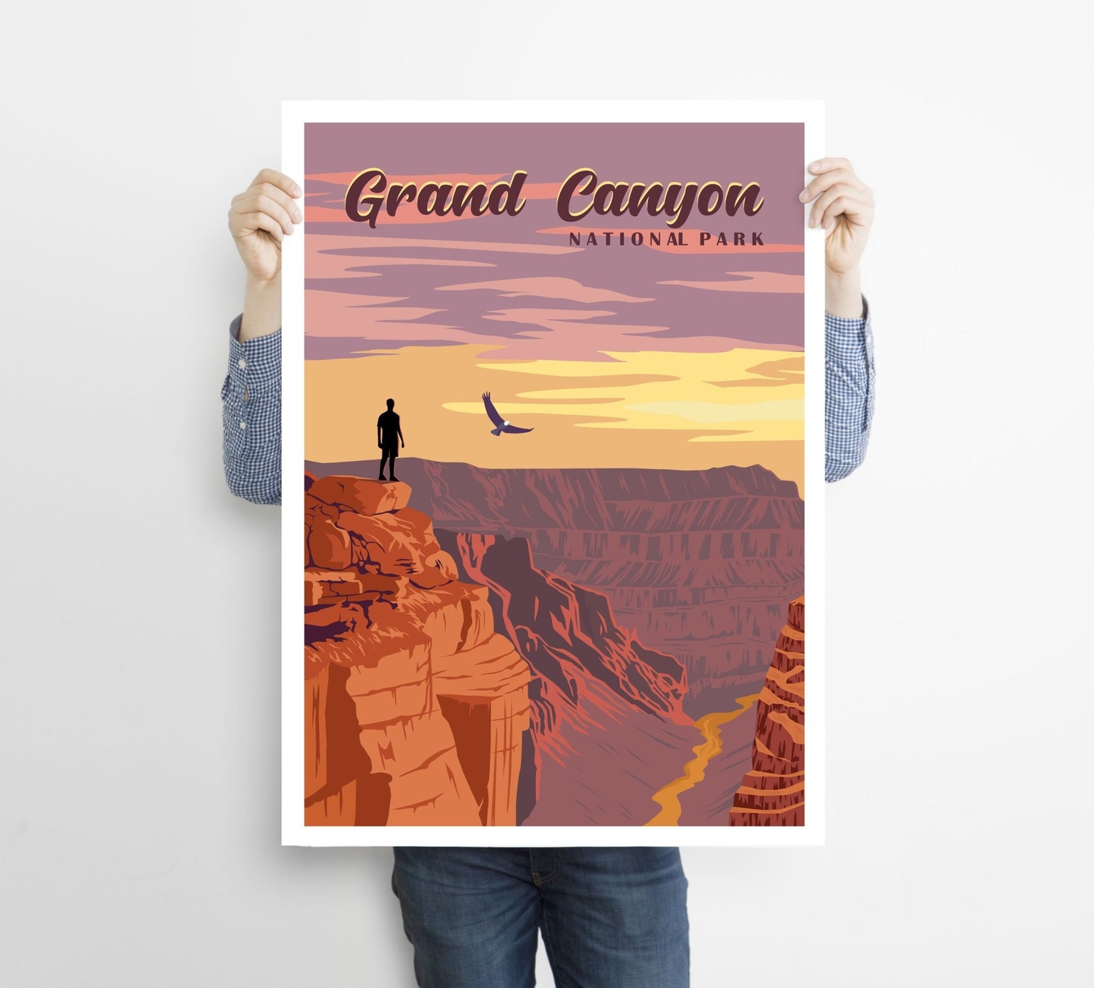 Grand Canyon National Park Print Travel Poster Wall Art | Etsy