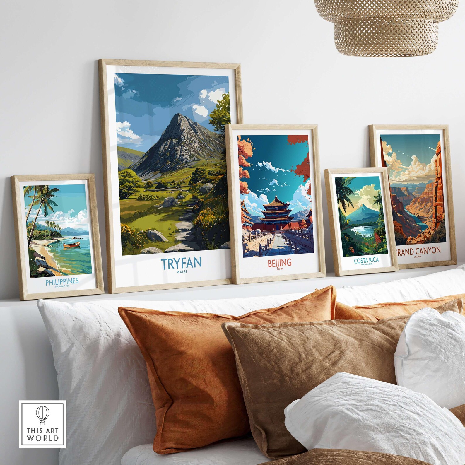 Tryfan Wall Art - Wales Hiking Trail Map Print, Snowdonia National Park ...