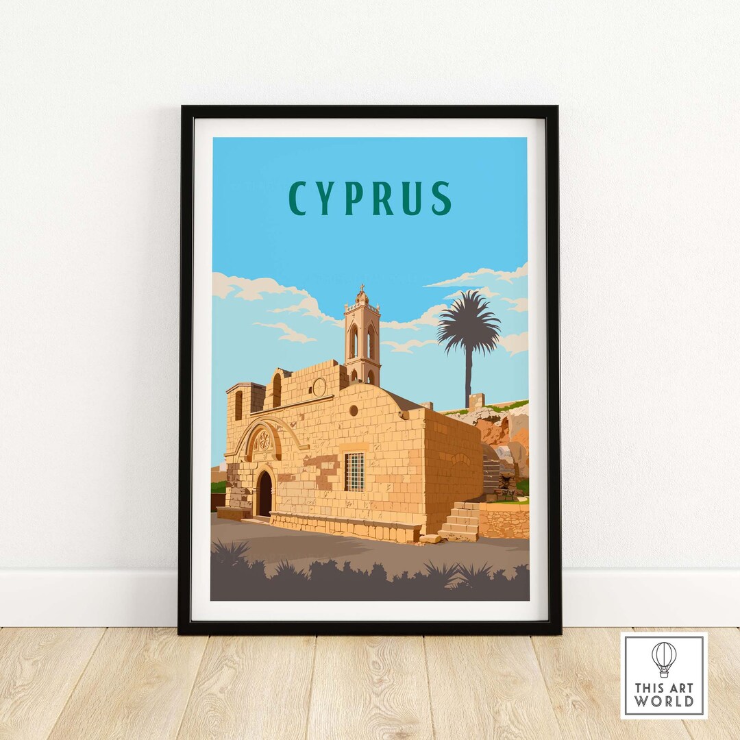 Cyprus Print Cyprus Poster Cyprus Wall Art Travel Poster Home Decor ...