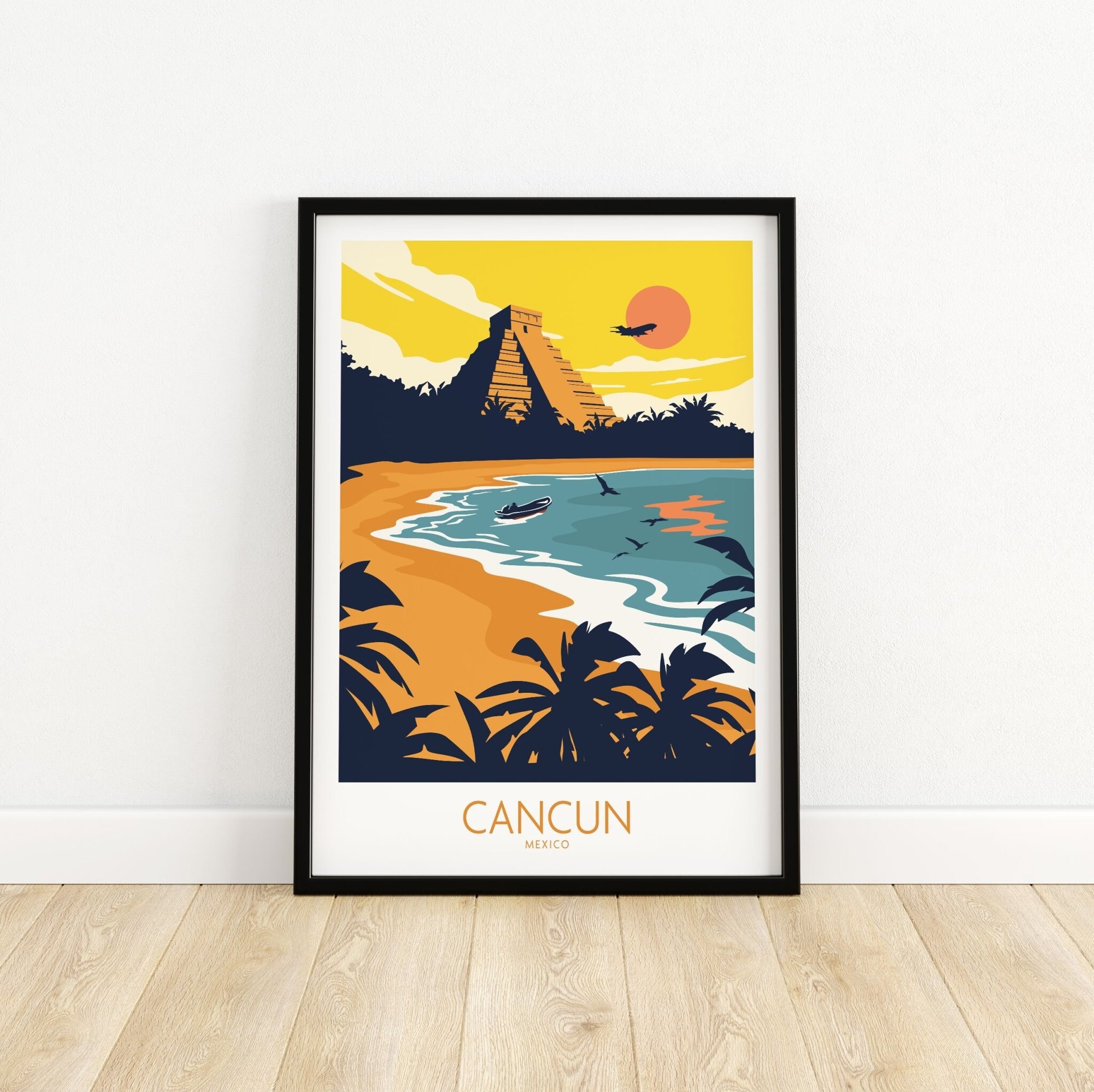 Cancun Poster Cancun Wall Art Cancun Poster Mexico | Etsy