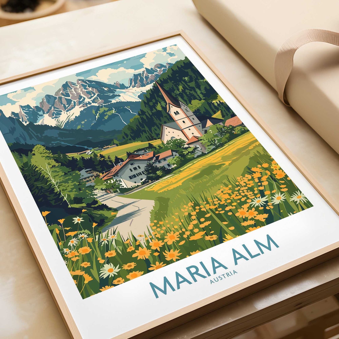 Maria Alm Wall Art Print Wall Art Print Poster Gift Home Decor Travel ...