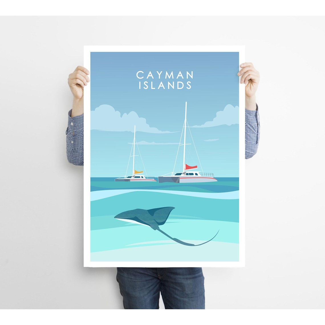 Cayman Islands Poster Tropical Island Print Wall Art | Etsy