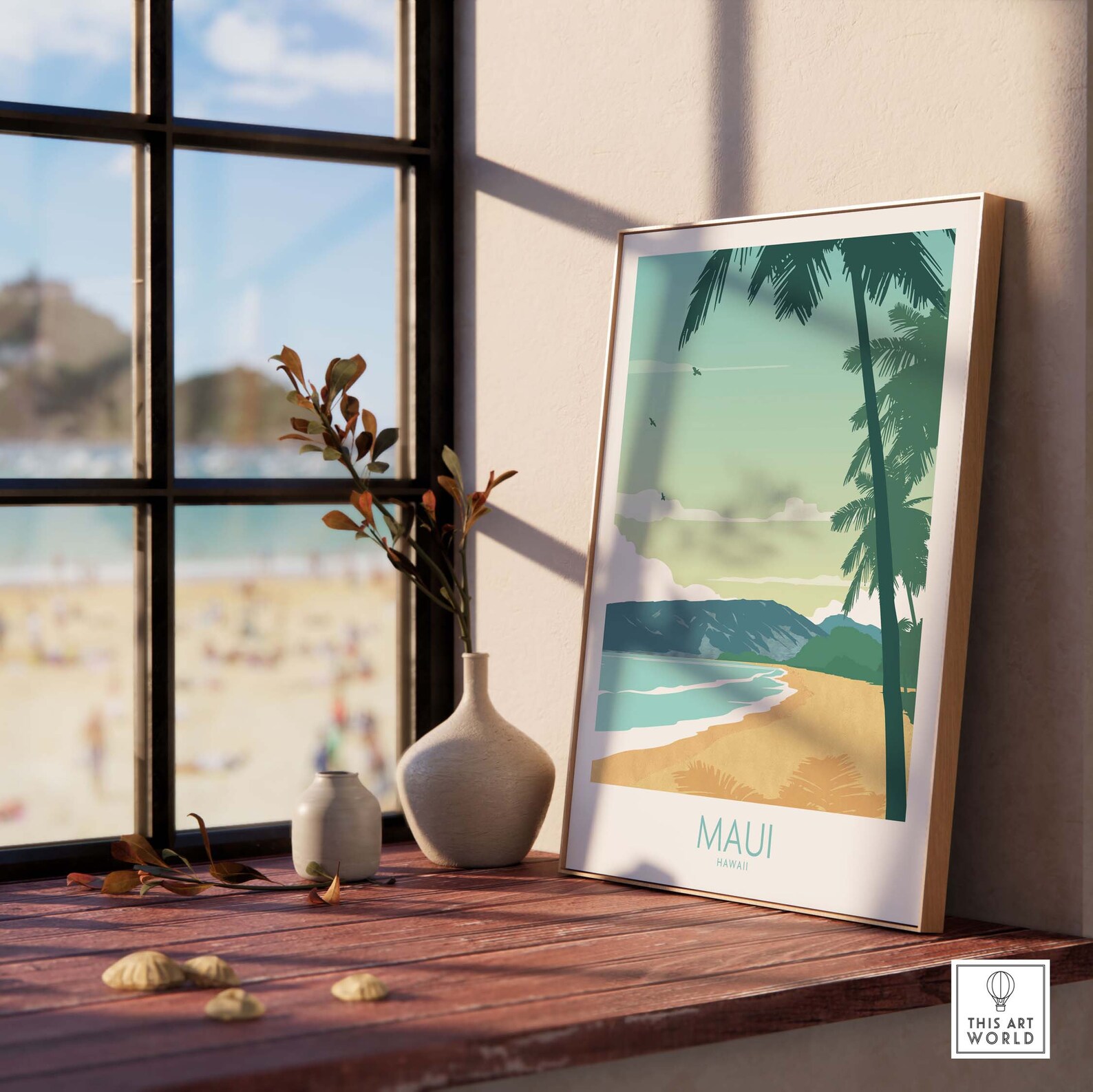 Maui Print Hawaii Poster Maui Hawaii Wall Art Maui Beach - Etsy