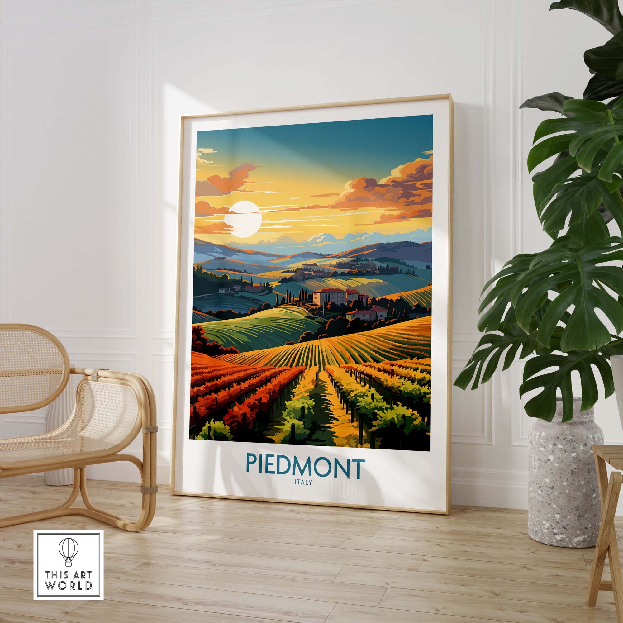Piedmont Poster Italy Wall Art Print Travel Print | Home Décor Poster ...