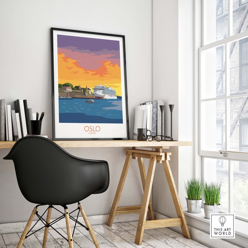 Oslo Poster Oslo Print Norway Wall Art Oslo Travel Poster - Etsy