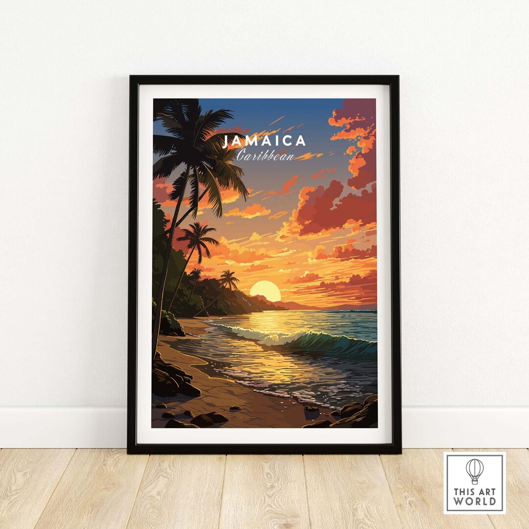 Jamaica Art Print Home Décor Poster Gift Birthday Present Wedding ...