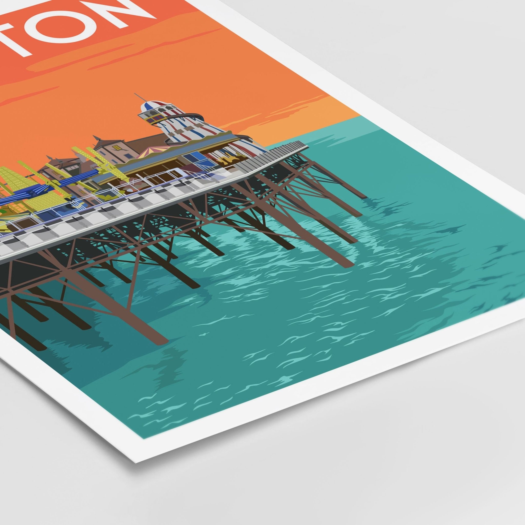Brighton Poster Brighton Print Wall Art Travel Poster of | Etsy
