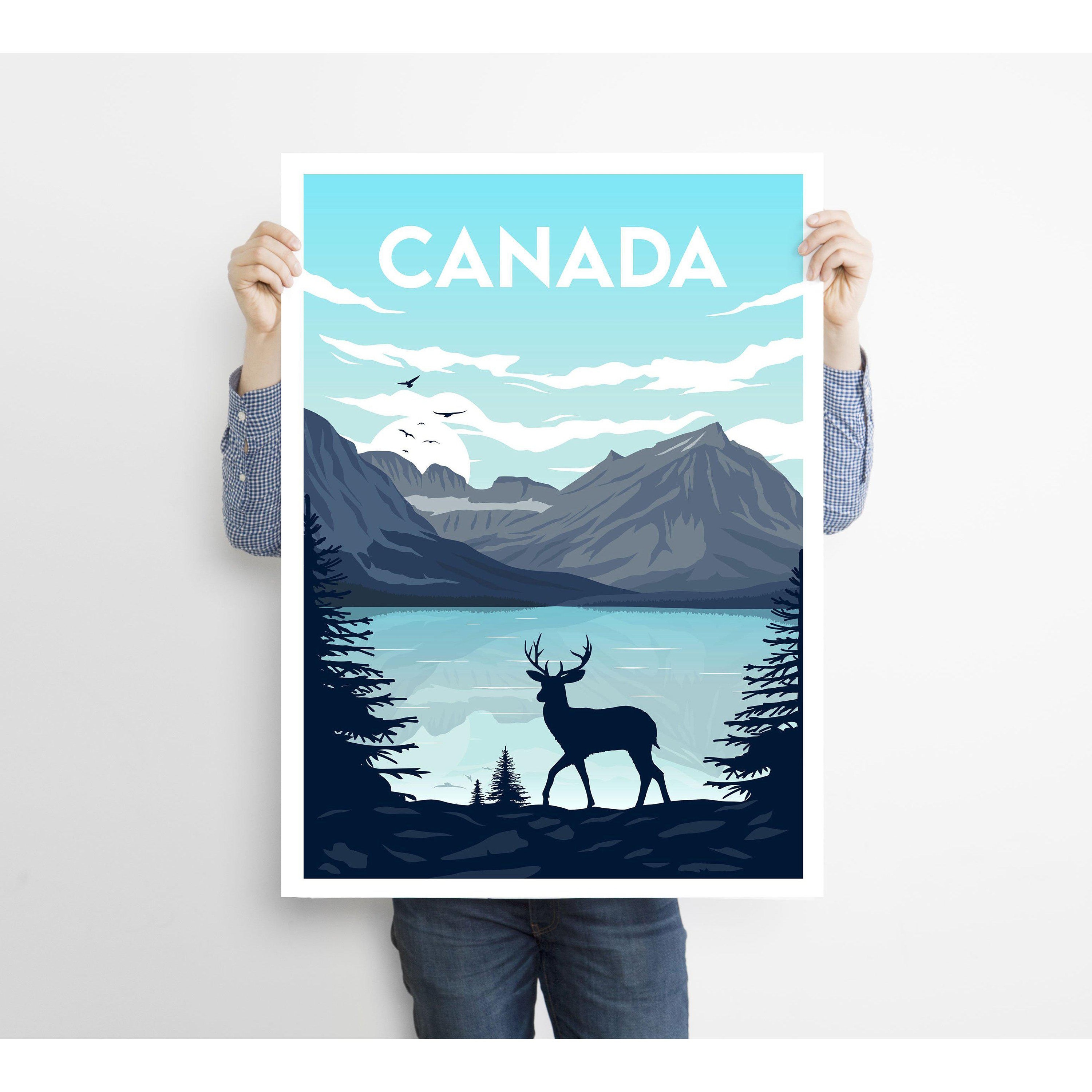 Canada Poster Wall Art Print Wall Art Travel Poster | Etsy