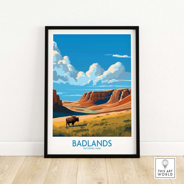 Badlands National Park Digital Art Print - Etsy