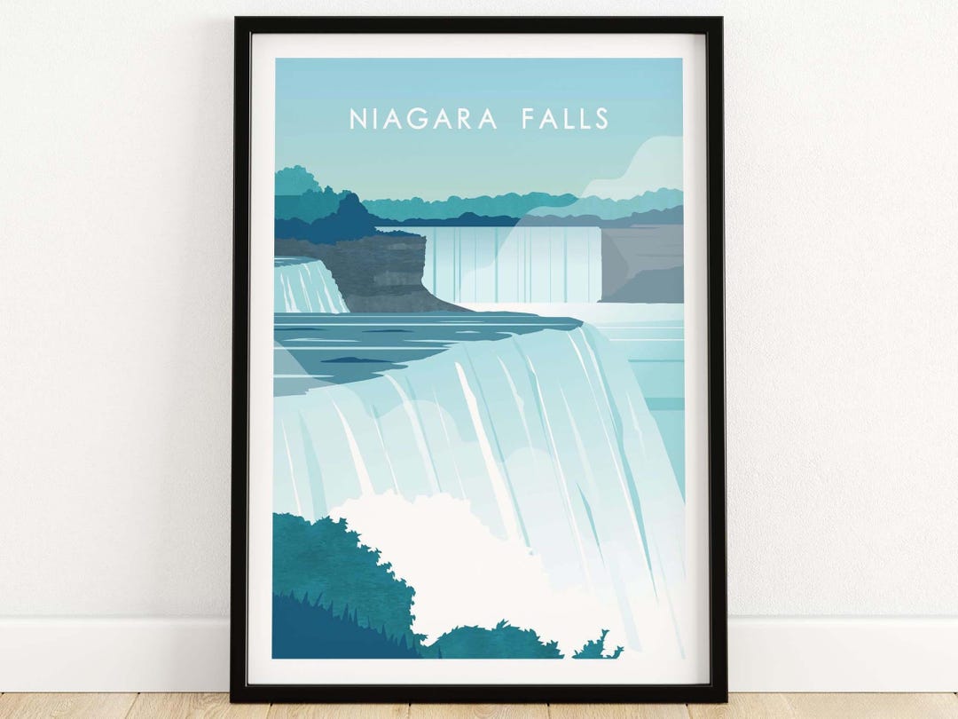 Niagara Falls Poster | Travel Poster Art Print | Niagara Falls Wall Art ...