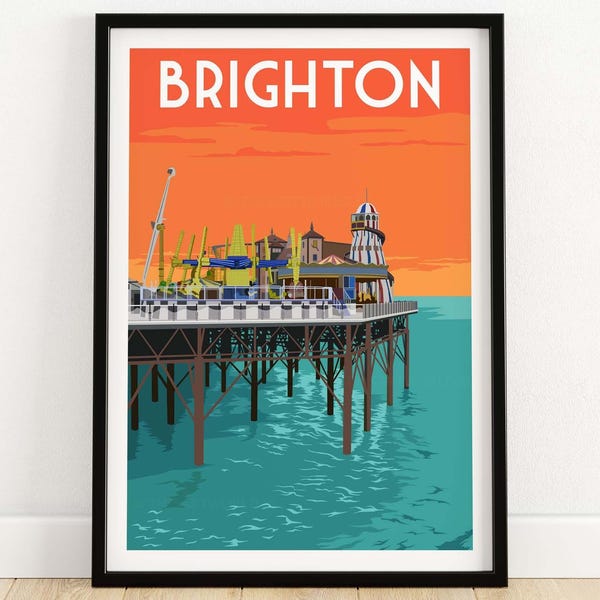 Brighton Poster - Etsy UK