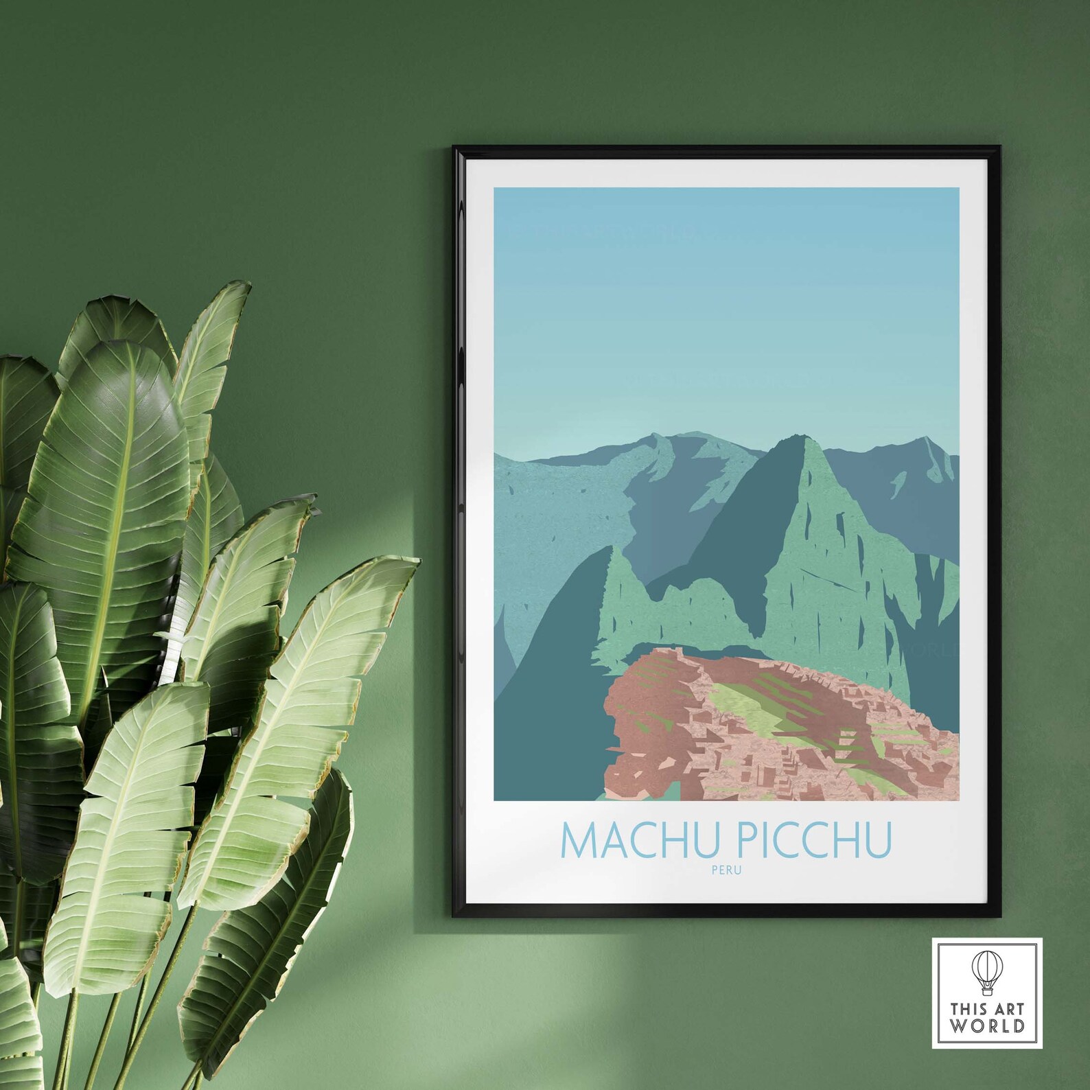 Machu Picchu Print Peru Travel Poster Machu Picchu Wall - Etsy
