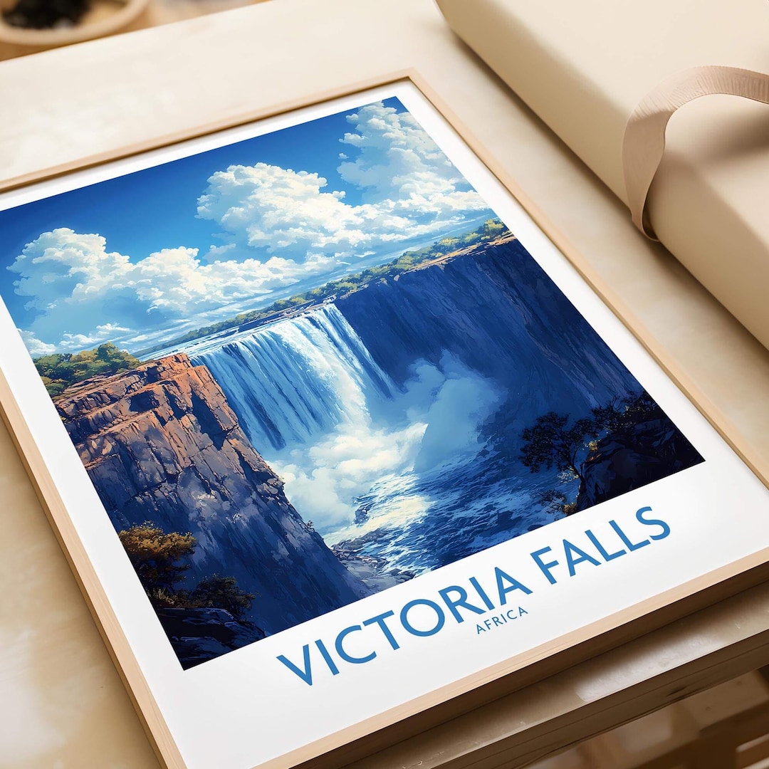 Victoria Falls Poster Victoria Falls Wall Art Print Victoria Falls ...