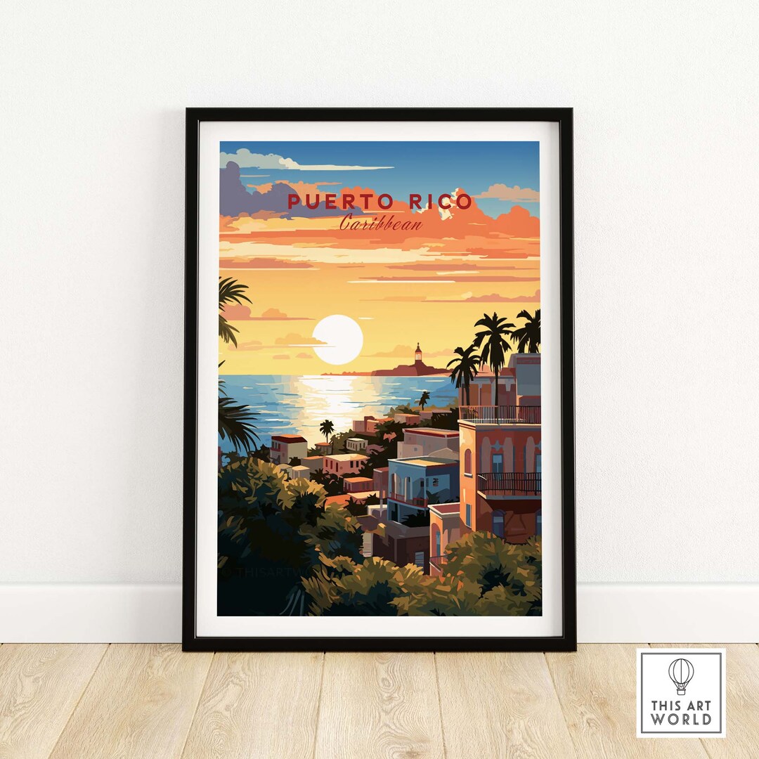 Puerto Rico Art Print Wall Art Print Travel Print | Home Décor Poster ...