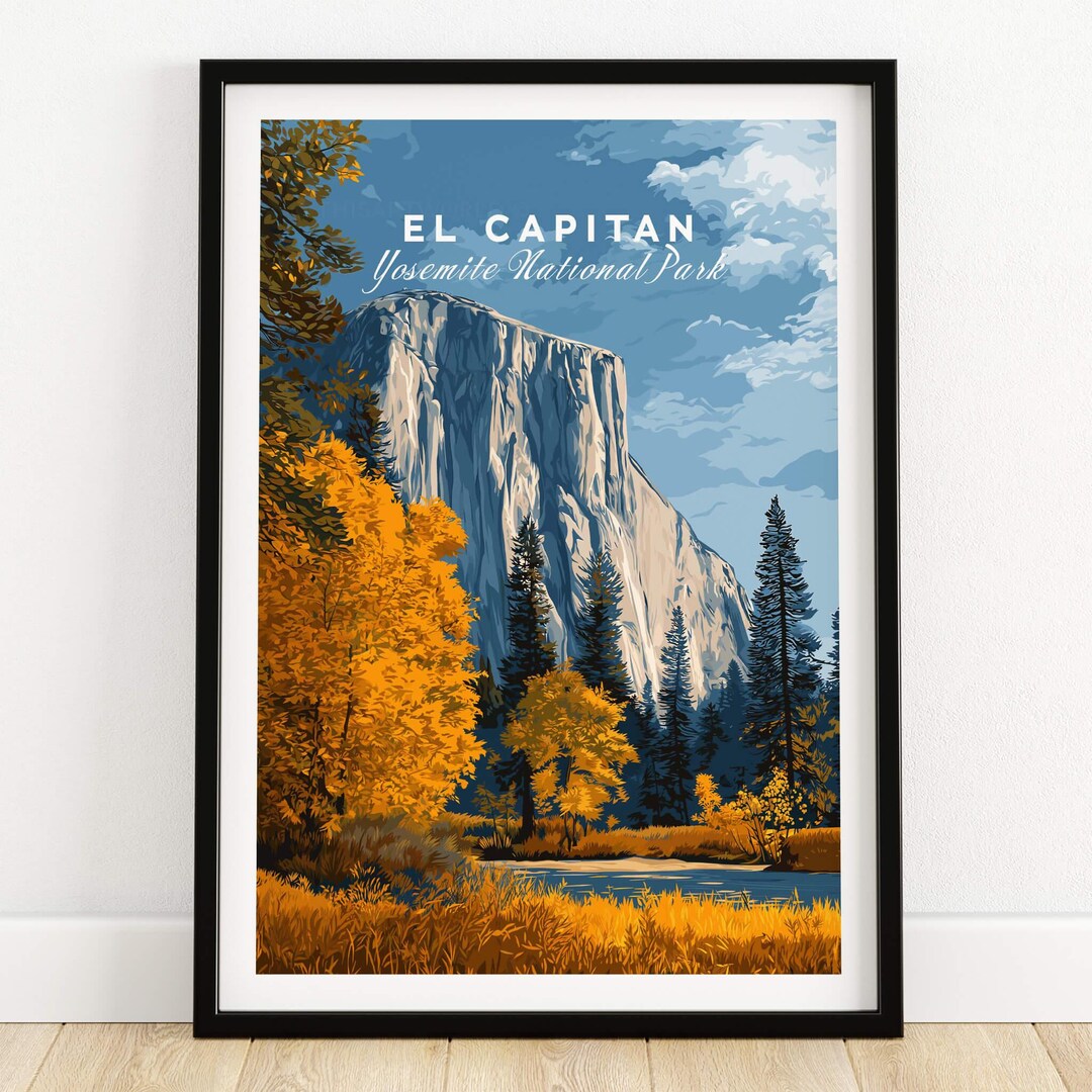 Yosemite Wall Art: El Capitan Granite Monolith Yosemite Valley - Framed ...