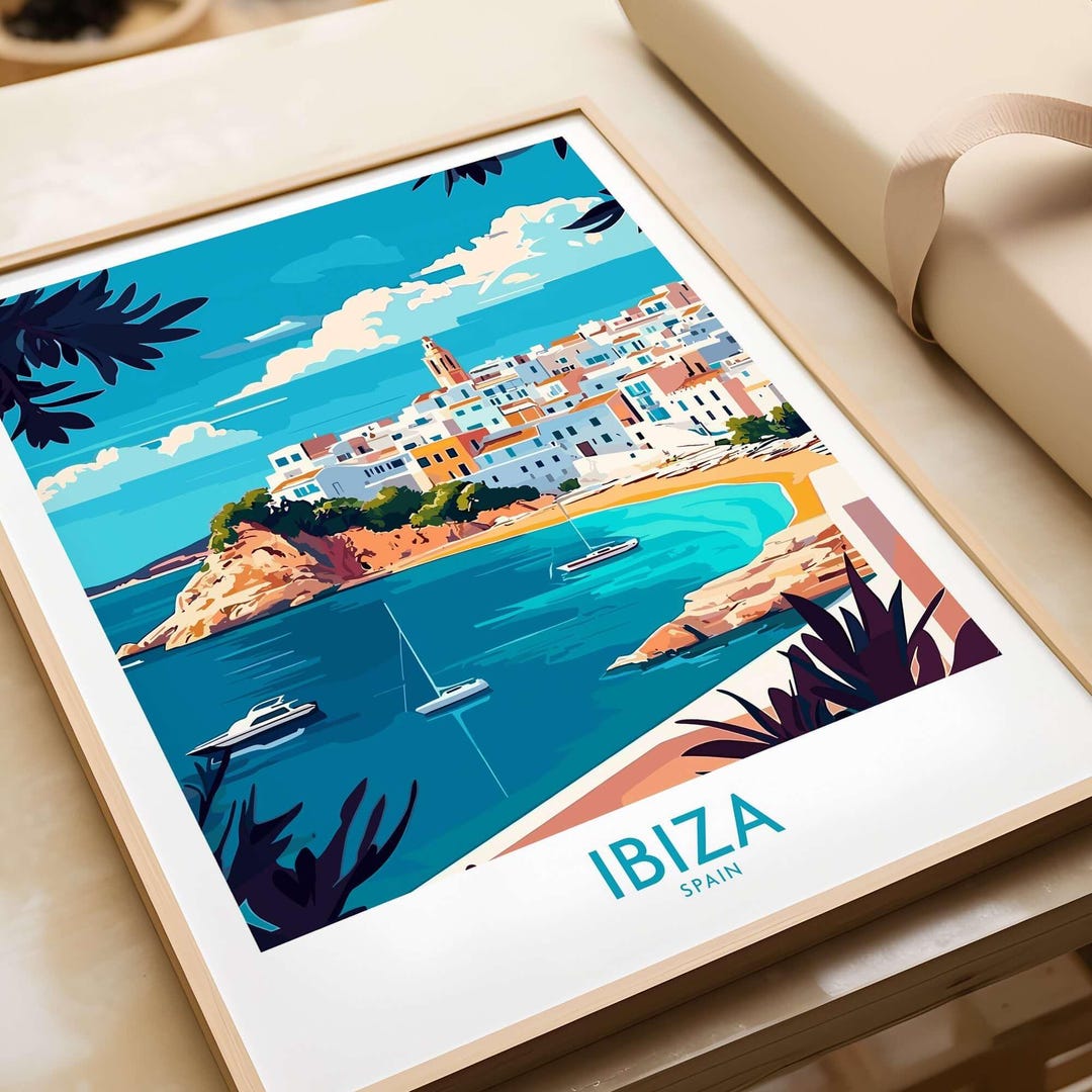 Ibiza Wall Art Print Ibiza Travel Print Wall Art Ibiza Wall Hanging ...