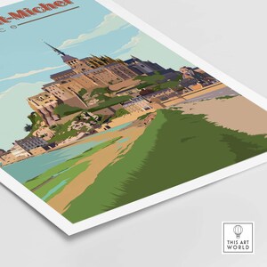 Le Mont Saint Michel Poster Art Print | Mont St Michel France Wall Art ...