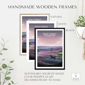 New Forest Poster | National Park Print | UK Travel Poster | English ...