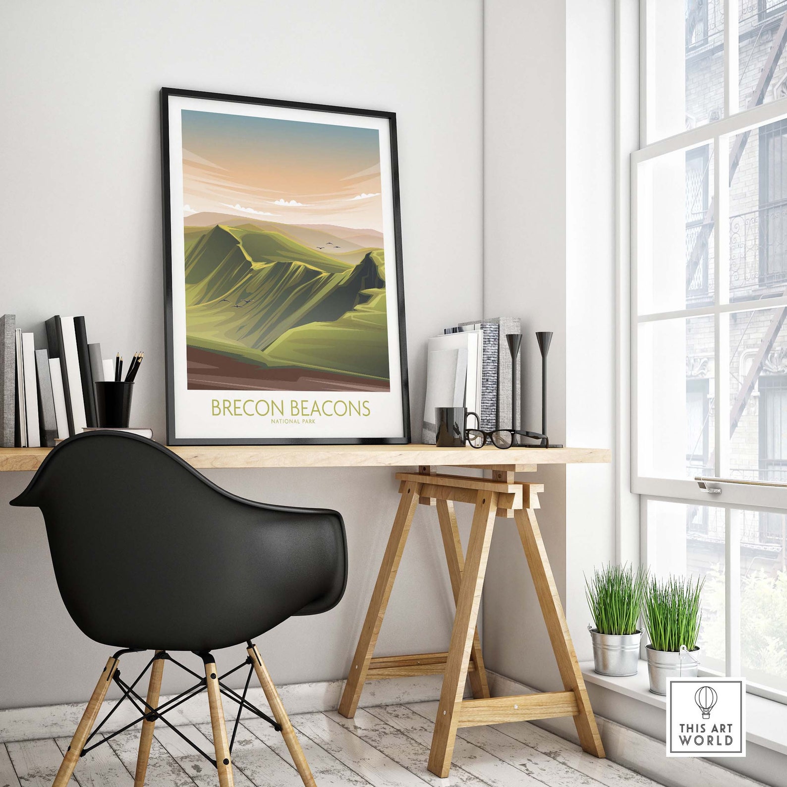 Brecon Beacons National Park Poster | Art Print | Wales Travel Poster ...