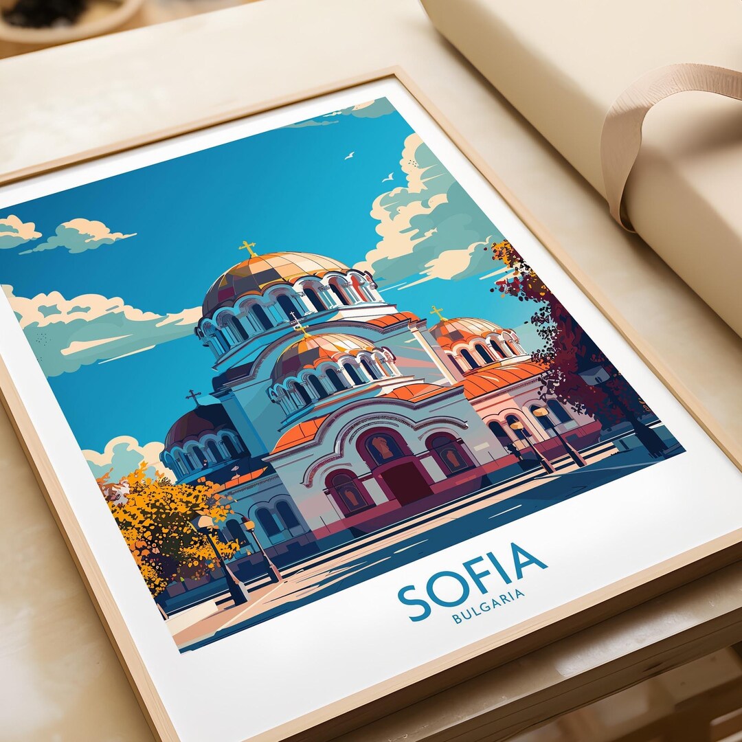Sofia Travel Poster Bulgaria Sofia Wall Art Print Bulgaria Home Decor Sofia Artwork Poster Gift ...