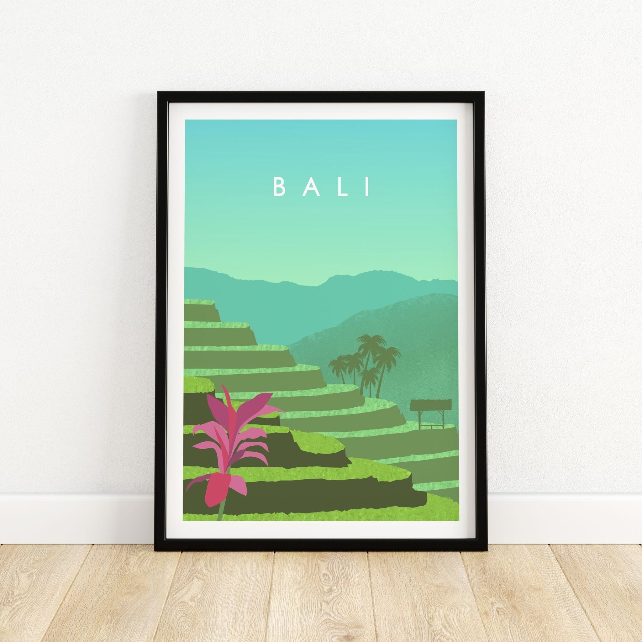 Bali Poster Balinese Travel Poster Tropical Print of Bali | Etsy