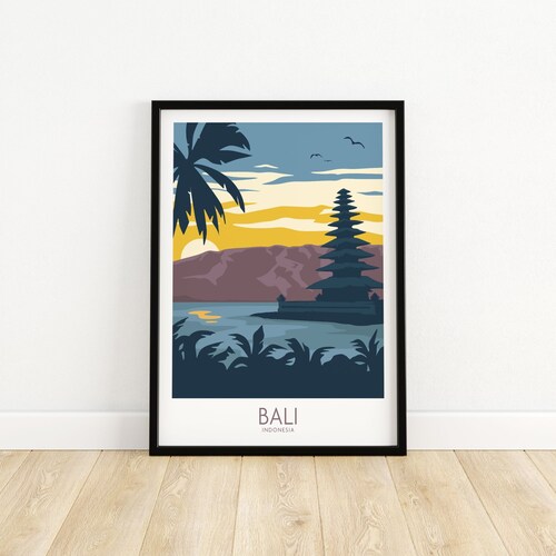 Bali Print Bali Poster Bali Wall Art Retro Vintage - Etsy