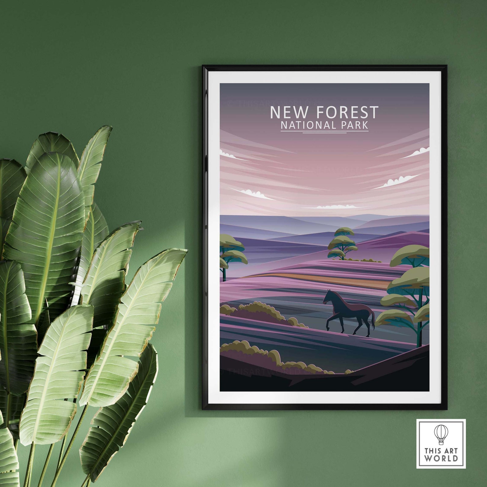 New Forest Poster National Park Print UK Travel Poster - Etsy