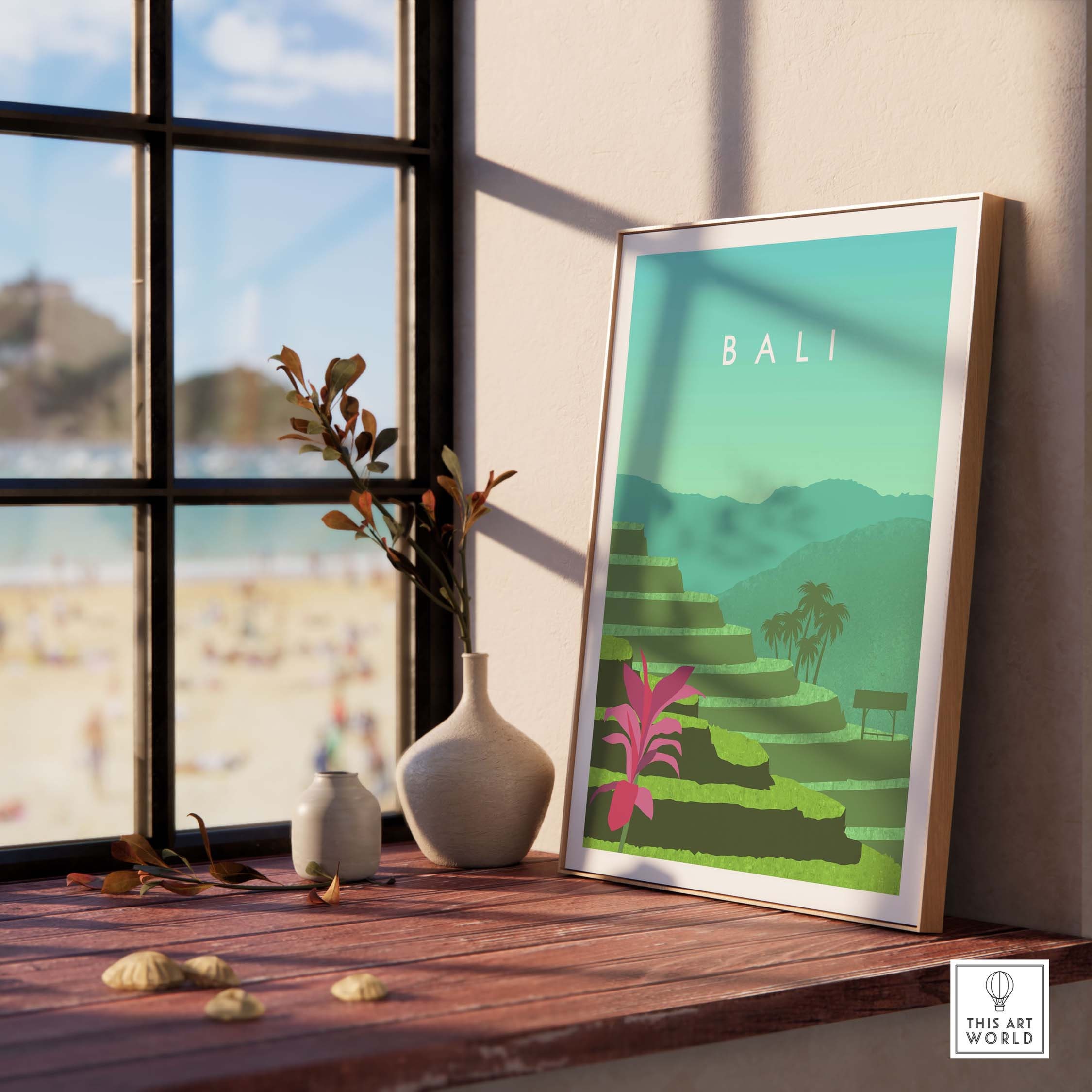 Bali Poster Balinese Travel Poster Tropical Print of Bali - Etsy UK