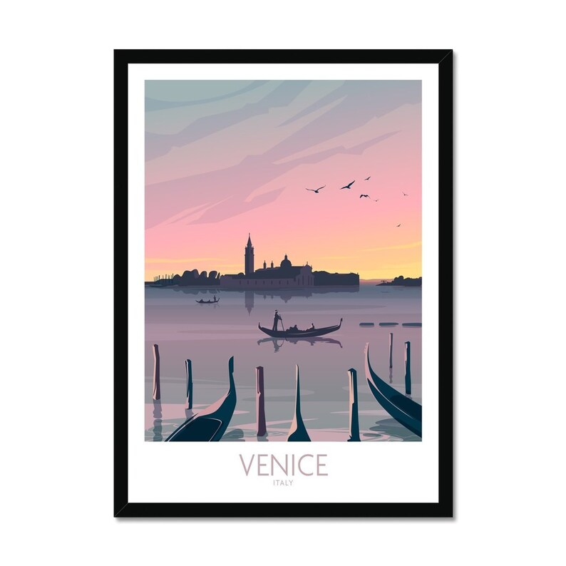 Venice Print Italy Travel Poster Venice Wall Art Italian | Etsy