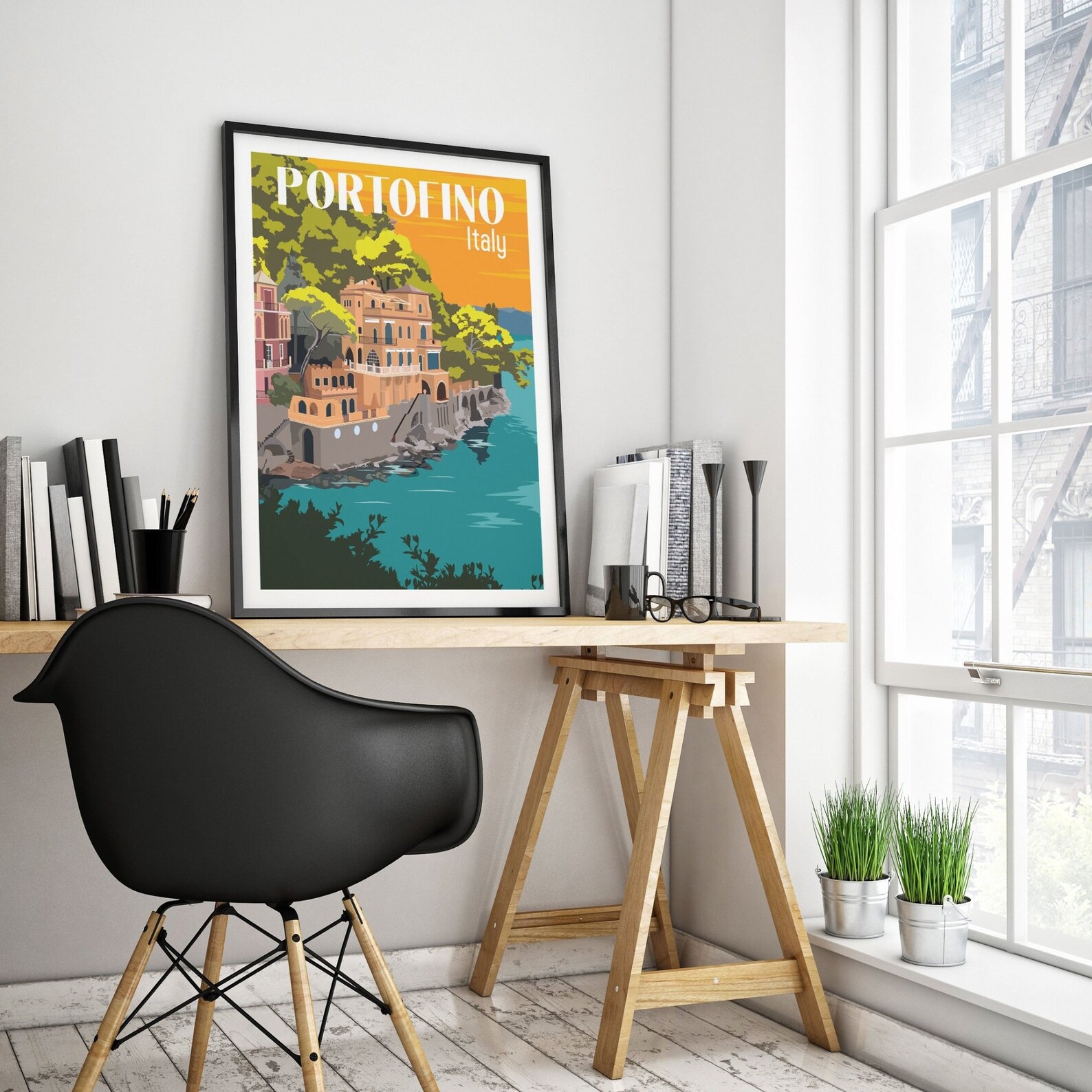 Portofino Print Portofino Wall Art Poster Portofino Italy - Etsy