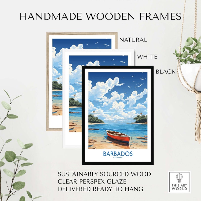 Barbados Wall Art Print: Caribbean Beach Scene (various Sizes) - Etsy