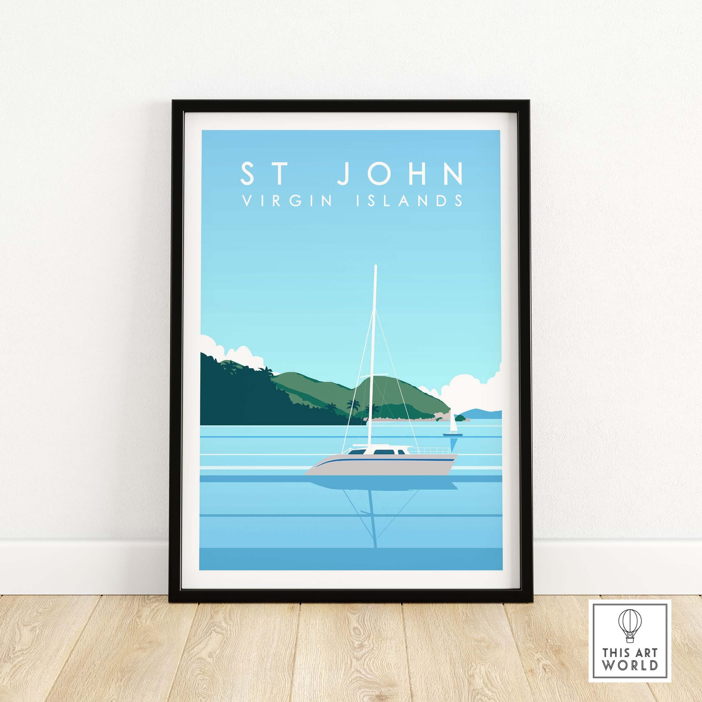 Travel Poster St Johns - Etsy