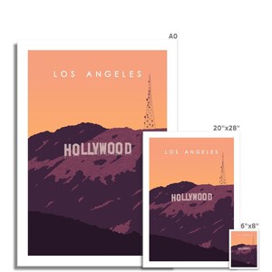 Hollywood Sign Poster Print of Hollywood Los Angeles | Etsy