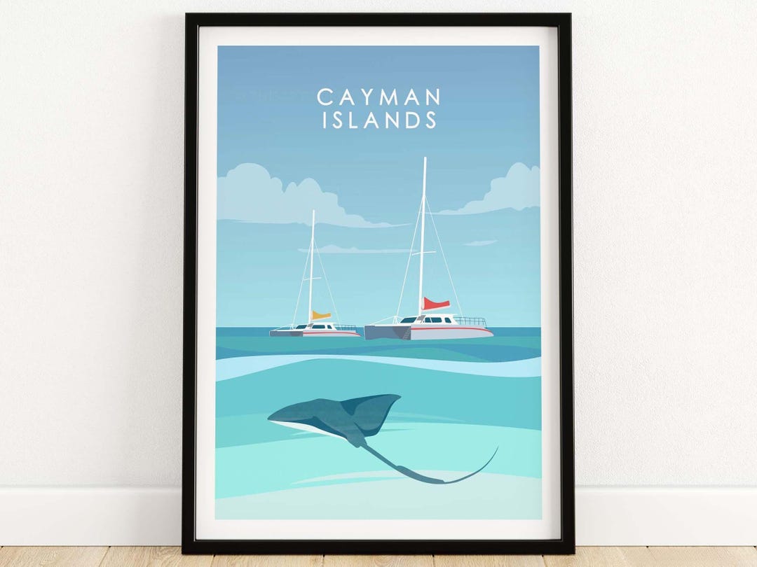 Cayman Islands Poster | Tropical Island Print | Wall Art | Travel ...