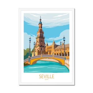 Seville Poster Spain Travel Print Seville Wall Art Framed | Etsy