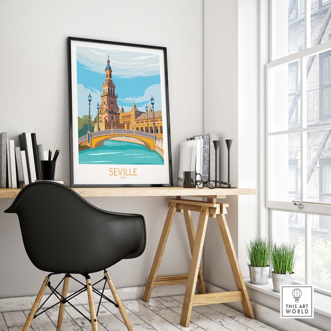 Seville Poster Spain Travel Print Seville Wall Art Framed - Etsy